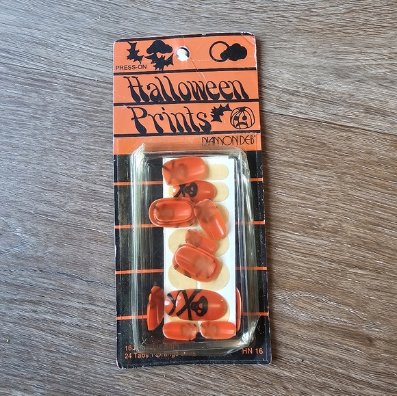 Makeup | Rare Nip Vintage 198 Halloween Press On Nails Orange Diamon ...